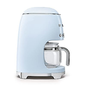 Smeg 50's Retro Drip Coffee Maker with Extra Carafe, Pastel Blue