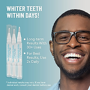 Nuva Dent Sensitive Teeth Whitening Pens - Tooth Whitening Pens Made in USA - 35% Carbamide Peroxide Whitening Gel Teeth Stain Remover - Teeth Whitener, Blanqueador de Dientes Profesional (3 Pcs)