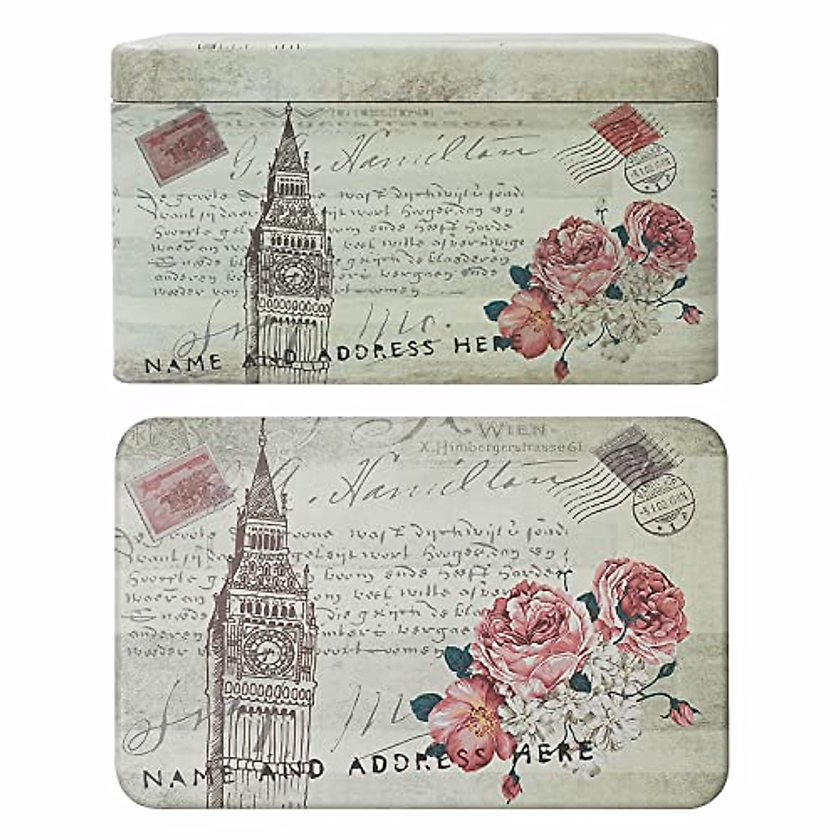 DreamsEden Small Storage Tin Box - Mini Metal Treasure Tea Container Decorative Keepsake Case with Lid for Kids Girls Boys Gifts Home Decorations