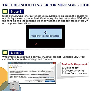 Mooho Compatible Toner Cartridge Replacement for HP 58A CF258A 58X CF258X Toner for HP Laserjet Pro M404n M404dn M404dw MFP M428fdw M428fdn M428dw M404 Toner Printer (2 Black, with Chip)