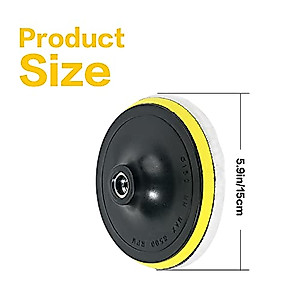 Banseko 5 Pcs Kit 6 Inch Wool Cutting Pad,Polishing Buffing Wheel for Drill Wool Pads Wheel Polishing Pads,Woolen Polishing Waxing Pads with Drill Adapter for Car Polisher Polishing and Buffing