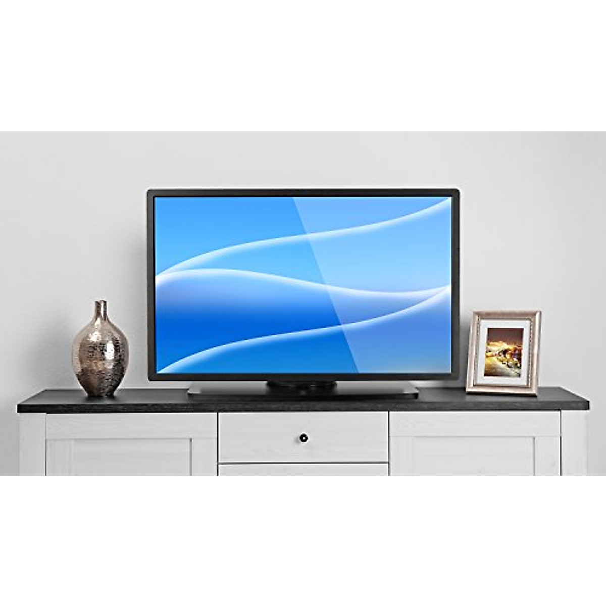 Mount-It! TV Turntable Stand, Rotating Swivel TV Base 32, 37, 40, 42, 47, and 50" TVs, 29 mm Thick Wood, Black