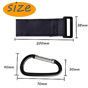 Julont Stroller Hooks-2 Pack of Baby Stroller Organizer Non-Slip Adjustable Multi-Purpose Hooks, Hanger Clips for Diaper Bags, Groceries, Purse