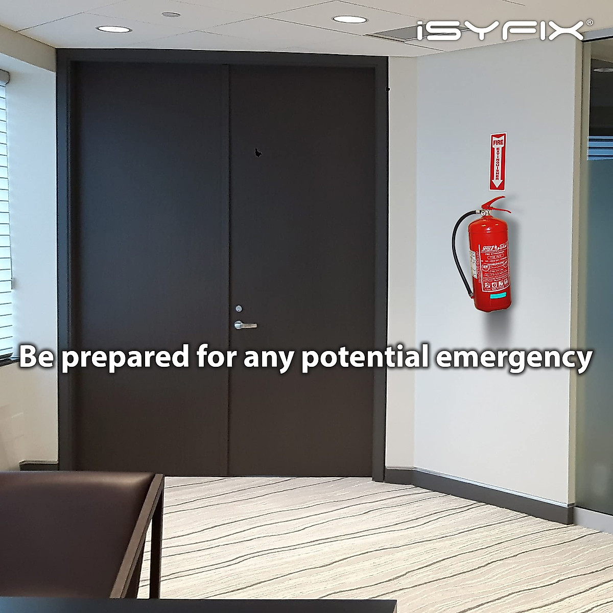 iSYFIX Fire Extinguisher Signs Stickers – 12 Pack 4x12 Inch – Premium Self-Adhesive Vinyl Decal, Laminated for Ultimate UV, Weather, Scratch, Water & Fade Resistance, Indoor & Outdoor