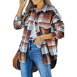AUTOMET Womens Fall Outfits Halloween Shacket Shirts Flannel Jacket 2023 Girls Trendy