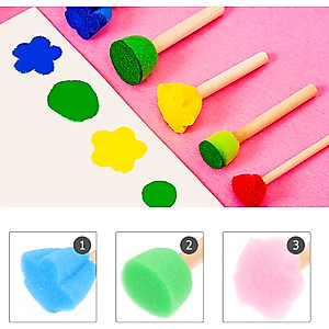 EXCEART 1 Set Palette Bowl Foam Sponge Paint Brush Kids Painting kit Pigment Tray Acrylic Detail Brush Nail Bowl Cup Mixing Palette Kids Art Supplies Nail Brush Miniature Plastic Child