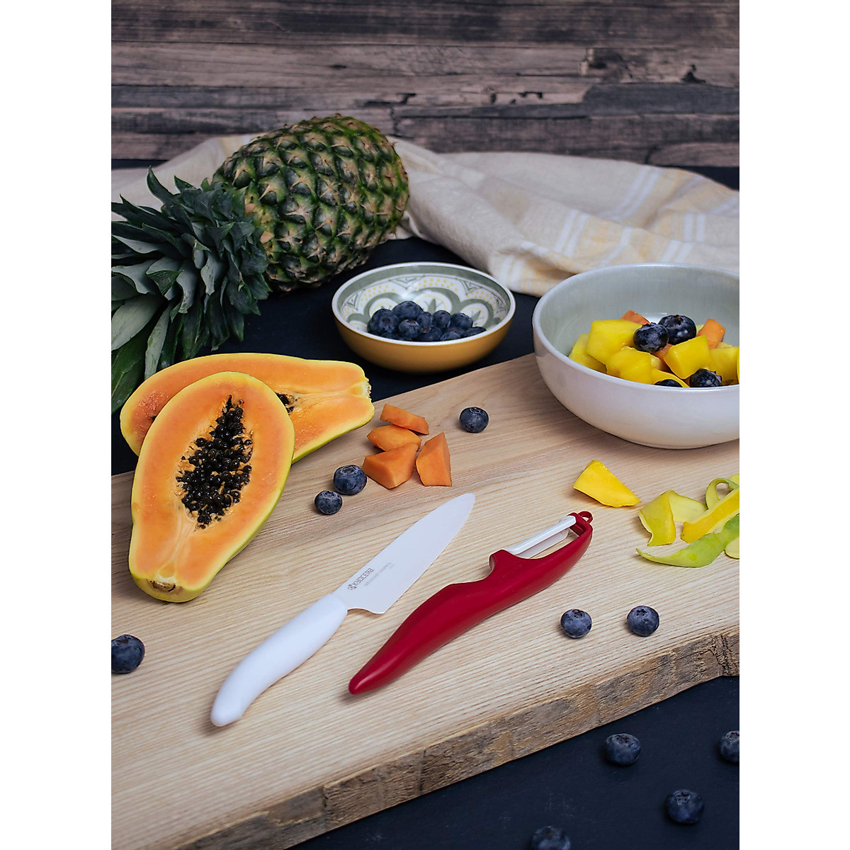 Kyocera Advanced Ceramic Vertical Double Edge Blade Peeler, Green