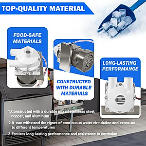 S-0731 Ice Machine Motor Replacement for Hoshizaki 900-SD, KM-1300M, KM-1600M Series Ice Machines 120V 60W Water Pump Motor Assembly for Hoshizaki S-0731