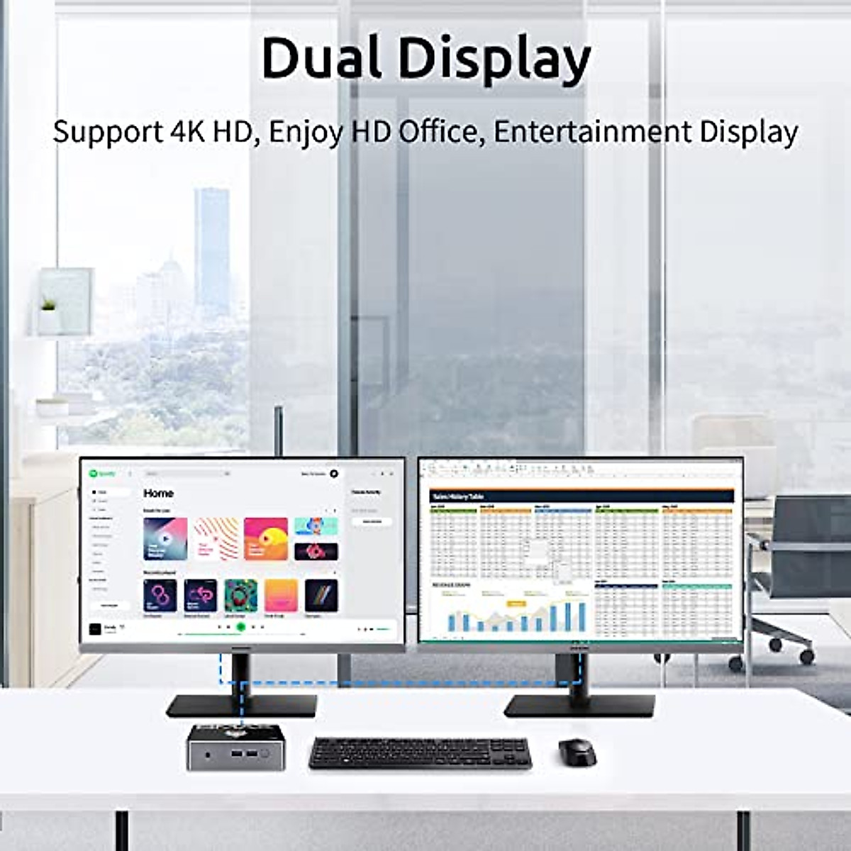 Bmax Mini PC 4-Core J4105 (up to 2.5 GHz) 8GB LPDDR4/256GB SSD 4K 60Hz Mini Desktop Computer Gigabit Ethernet Dual-Band Wi-Fi BT 5.0 HDMI 2.0 Micro Pc Mini Computer