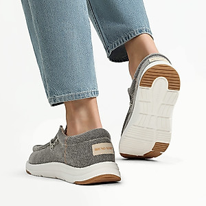 Bruno Marc Men's Arch Support Casual Slip-on Shoes Loafers for Men Non Slip Comfortable Boat Shoes, Khaki, Size 12, SBLS2302M