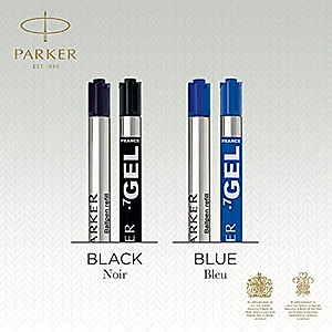 Parker Jotter London Ballpoint and Gel Pen Refill Discovery Pack: 3 Quinkflow Refills for Ballpoint Pens & 3 Quink Gel Refills
