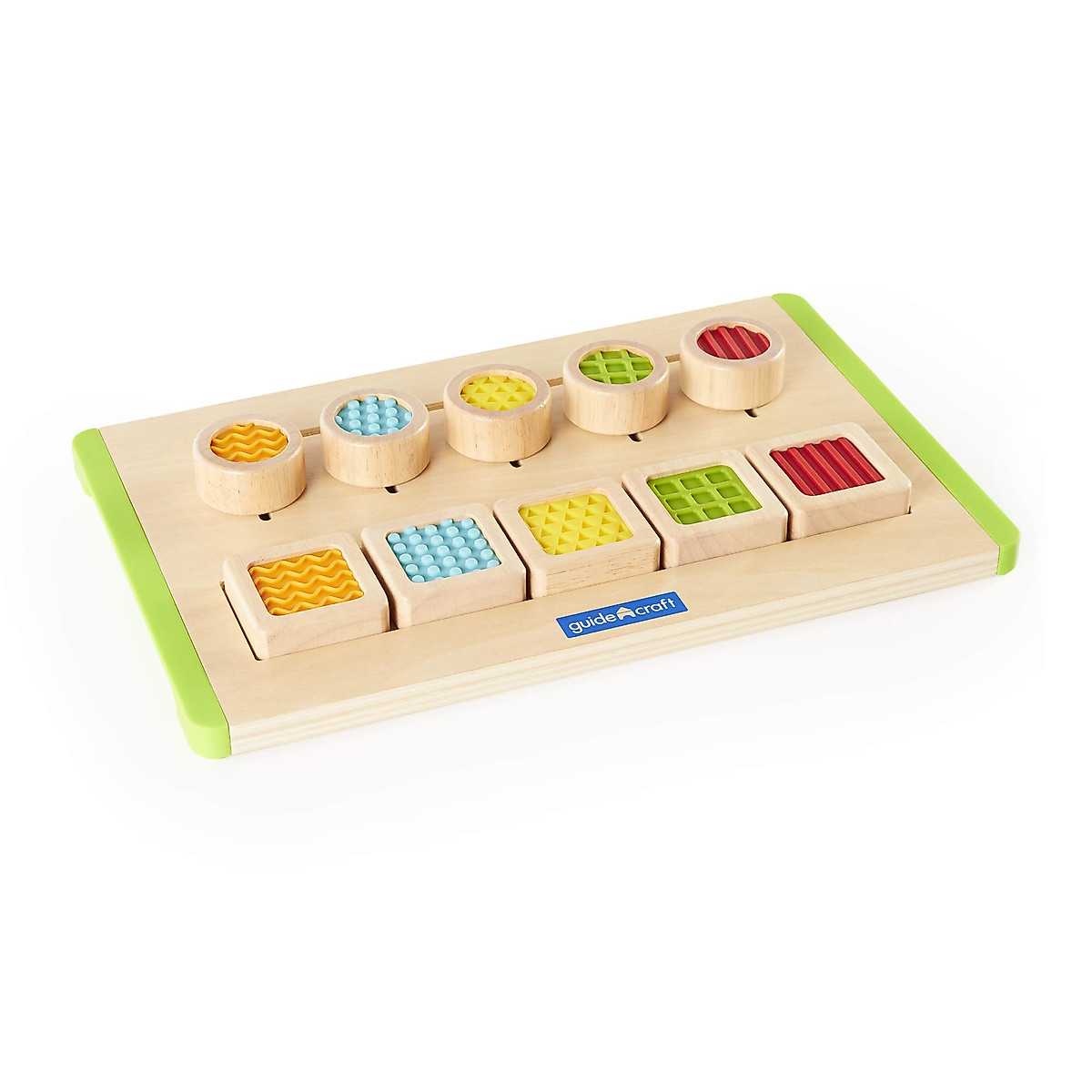 Guidecraft Colorful Tactile Matching Maze - Sensory Memory Game for Toddlers, Soft Touch Textures Children's Toy