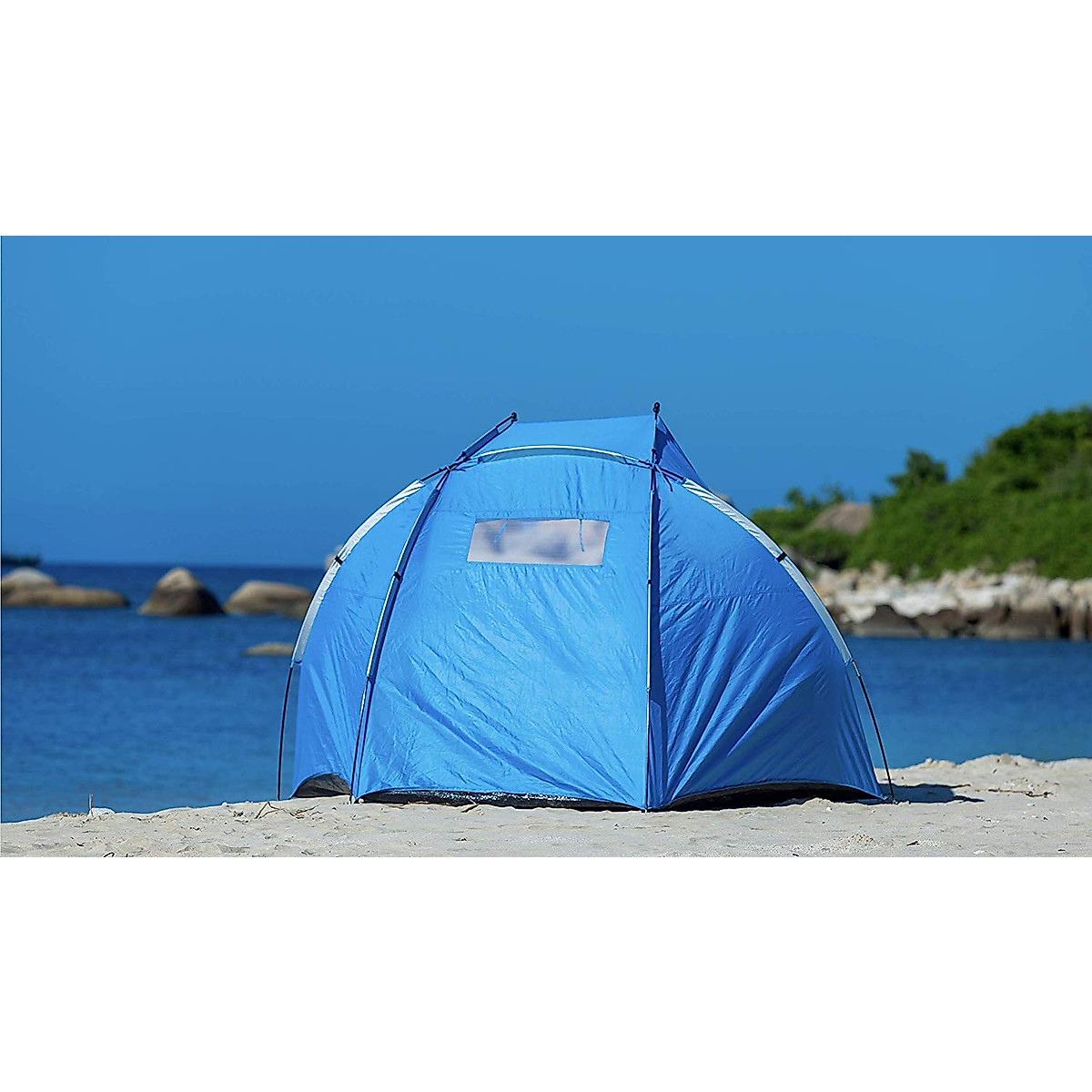 Extra Large Beach Cabana Tent Sun Shelter Sunshade Outdoor Portable UPF 50+, 94.5" L x 47.2" W x 55" H,Light Blue (Light Blue)