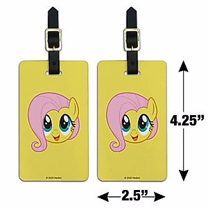 My Little Pony Fluttershy Face Luggage ID Tags Carry-On Cards - Set of 2