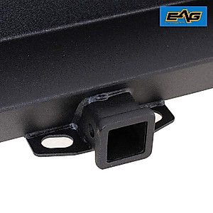EAG Rear Bumper with Tire Carrier Linkage 2" Hitch Receiver Offroad Fit for 2007-2018 Wrangler JK