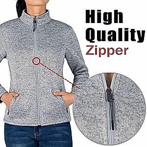 Bonnorth Womens Fall Plus Size Jackets for Women Fashion Oversized Jackets Women's Full Zipper Warm Jacket with Pocket Ash XL