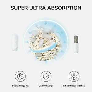 FUKUMARU Tofu Cat Litter Super Ultra Absorbent, Dust Free Cat Litter, Flushable, Lightweight, Quick Clumping, Low Tracking, Odor Control, White Tea Light Aroma Mixed Cat Litter, 16.5 LBS (3 Packs)