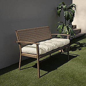 Mozaic Home Solid Bench Cushion, 37 x 17 x 2, Natural