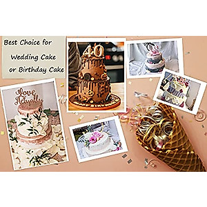 KISEER 5 Pieces Cake Separator Plates Stands with 24 Pieces Plastic Cake Dowels Rods and 15 Pieces Clear Cake Sticks Support Stacking for 4 6 8 10 12 Inch Tiered Cakes