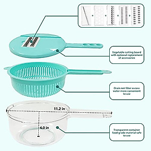 Vegetable Chopper, 12 in 1 Food Slicer, With Container Veggie Chopper, Mandolin, Multifun vegetable cutter slicer, Vegetable Slicer, Kitchen Gadgets, Food Chopper Manual, Mandoline Slicer For Kitchen