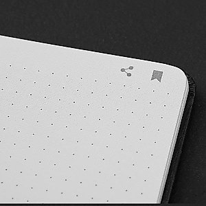 NEO SMARTPEN Lamy Digital Paper Notebook in Black │ 192 Pages of Bleed proof 80g Paper Bound in Thread Binding - with Soft Grey Dot Ruling │ Size 57 x 82.7 inches (145 x 210 mm),1236415