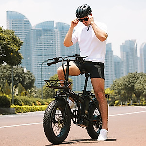 EBKAROCY Electric Bike for Adults, 20" Fat Tire, 750W Motor, 48V 15AH Battery, 30MPH Speed, Shimano 7 Speed, Adult Electric Bicycles for Commute, Mountain Beach Snow