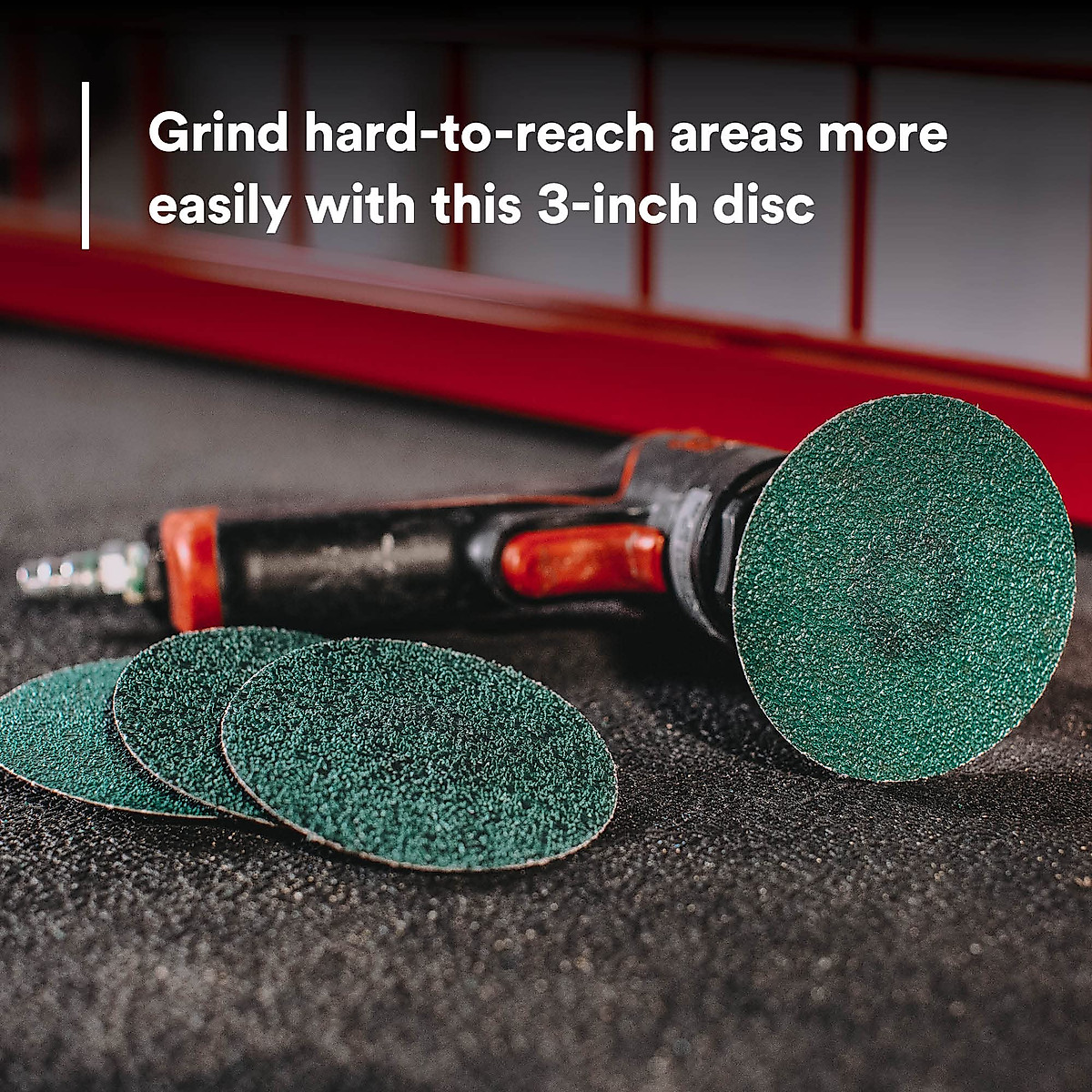 3M Green Corps Roloc Disc 36536, 80+ Grit, 3 in, Pack of 25 Heavy Duty, Quick Change Discs for Grinding, Coating Removal, Fast Cutting