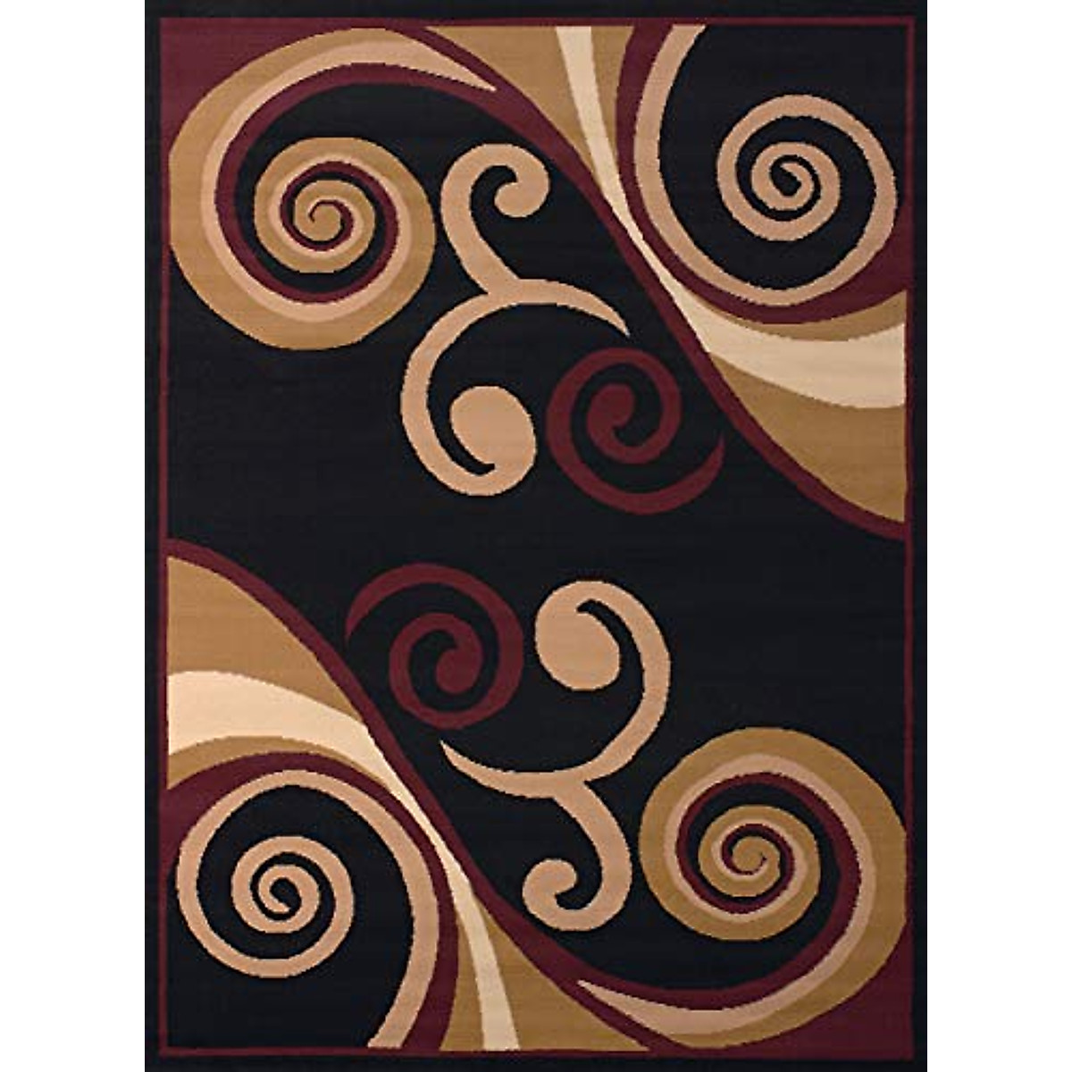 United Weavers Dallas Billow Rug - Burgundy, 2x3, Modern Jute Indoor Area Rug with Scrollwork Pattern