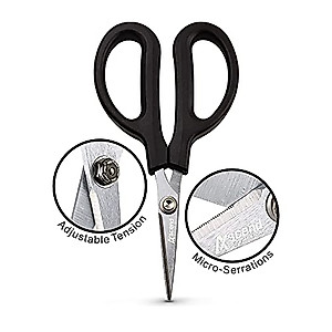 Ascend Tools 6-1/4 inch Carbon Steel Shears - Kevlar, Dyneema, Vectran, Spectra, Technora, Nomex, Innegra, Dacron, Fiberglass, Carbon Fiber, Breathers fiber cable