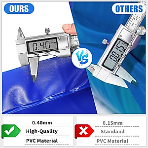 Pool Pillows for Above Ground Pools | 4 x 8 Ft Pool Cover Air Pillows Closing Winter Kit | Ultra Thick & Cold Resistant 0.4mm PVC for Winterizing | Included 2x16.5ft Rope