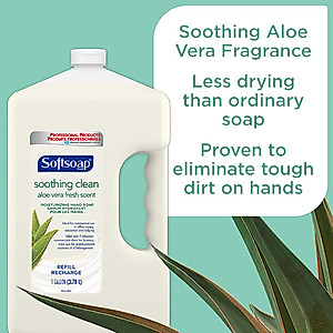 Softsoap Liquid Hand Soap Refill, Soothing Clean, Aloe Vera Fresh Scent - 1 gallon, Pack of 4
