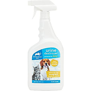 Animal Planet Urine Destroyer Professional Strength ( 32 Oz ) Oxygen Powered Formula Destroys Tough Odors & Stains Yet Gentle On Your Furniture And Carpet