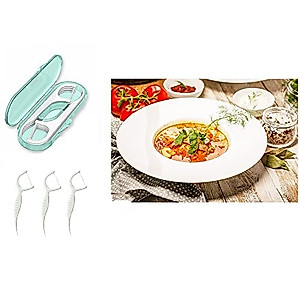 Flosser Dispenser Dental Floss Case Travel Floss Professional Toothpicks Sticks Dental Floss Picks Flossers with Travel Case Superfine Floss Picks Dental Picks for Teeth Cleaning