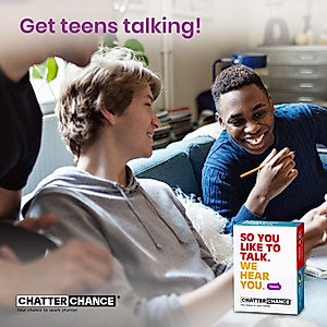 ChatterChance Conversation Starter for Teens | Exciting, Fun Conversation Games with Question Cards That Spark Connection & Understanding | Thought-Provoking Card Games for Teens with 80 Questions