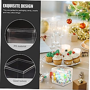 Alipis 12 Pcs Square Transparent Gift Box Multifunction Candy Stand