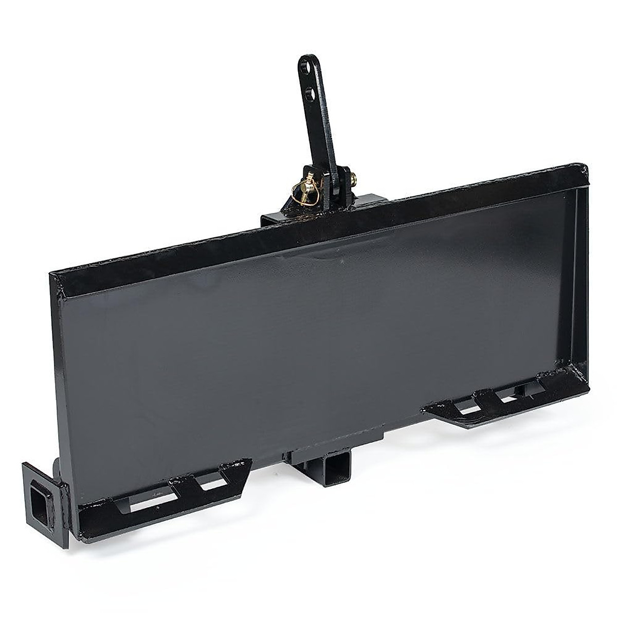 Titan Attachments 3 Point Attachment Adapter for Universal Skid Steers Quick Tach Equipment, Connects 3 Point Attachment to Cat 1 Implements, Black Finish, 2" Receiver Hitch