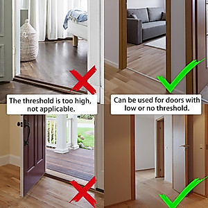 GDHOMM Door Draft Stopper, Door Sweep, Weather Stripping Door Seal Strip Household Products, Door air Blocker, Light Blocker, Noise Blocker, Energy Saving, 30" to 36" Size Adjustable,White