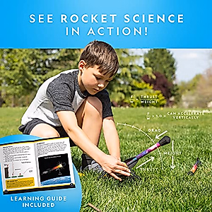 NATIONAL GEOGRAPHIC Air Rocket Toy – Ultimate LED Rocket Launcher for Kids, Stomp and Launch the Light Up, Air Powered, Foam Tipped Rockets up to 100 Feet