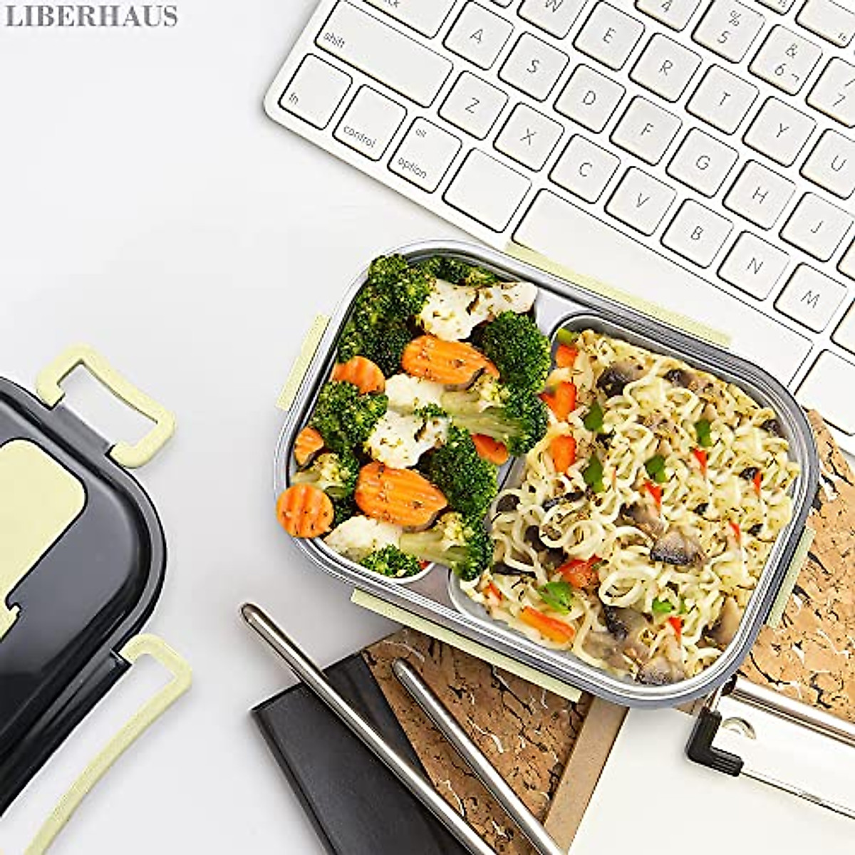 Stainless Steel Lunch Containers for Adults - Simple Modern Bento Lunch Box for Adults With Compartments Hot and Cold Lunch Boxes for Adults - Food Storage Containers Lunch Box Accessories for Adults