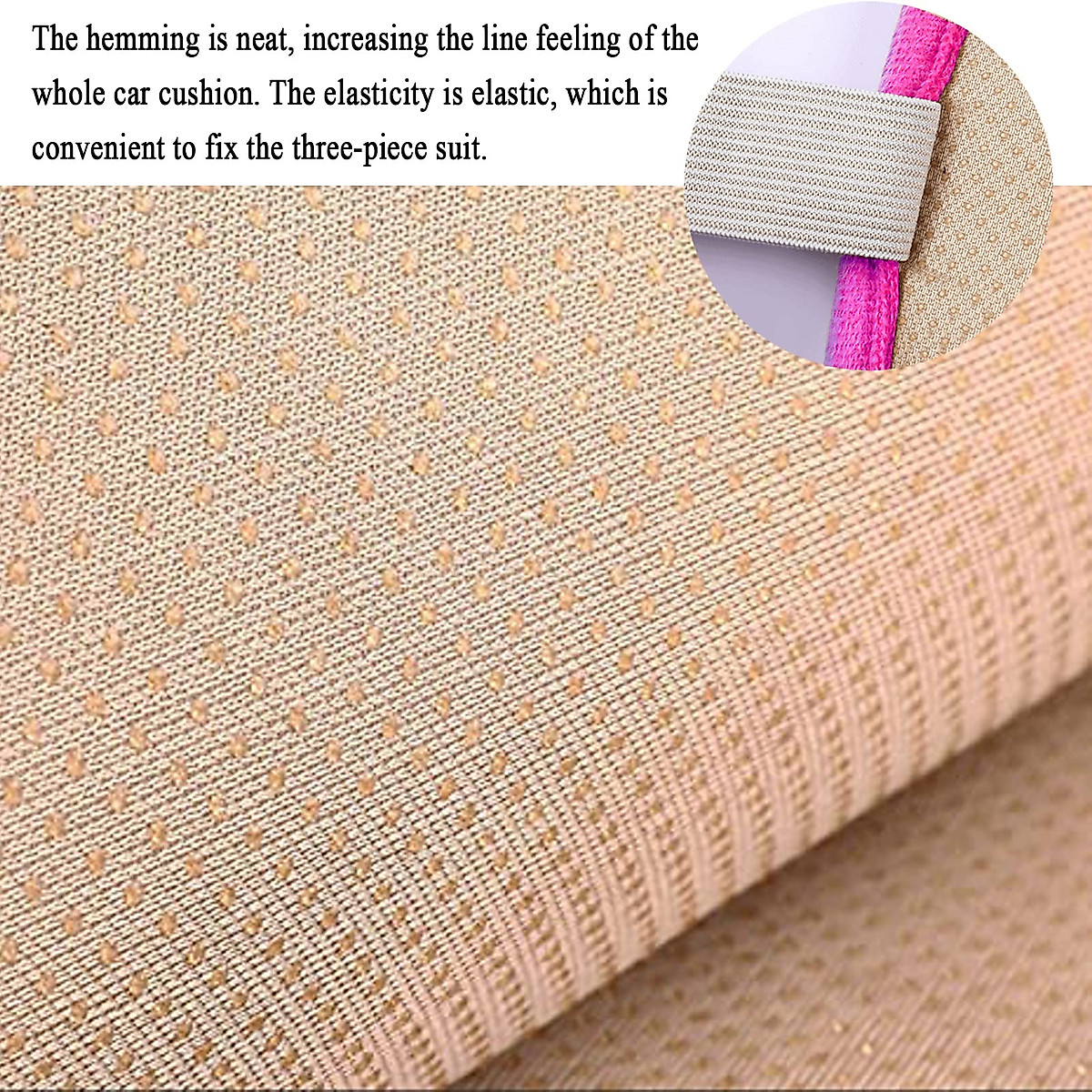 JXJKMMN 2 Pack Seat Cover for Car,Car Front Seat Protector Breathable, Soft Comfort, Car Seat Pad Cover Universal Seat Cushion for Most Cars,Car Interior Accessories for Men Women (Pink)