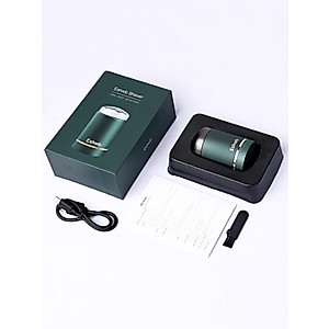 Eshwb Travel Men's Shaver Mini Electric Razor for Men USB Rechargeable Beard Shaver Pocket Size Shavers Compact Razor Wet Dry Use (Green)