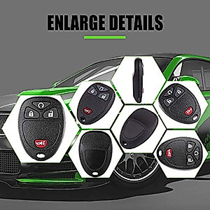 SCITOO Keyless Entry Remote Control Key Fob Clicker Transmitter 4 Buttons 1PC fits 2007-2016 Chevrolet Buick GMC Pontiac Cadillac Saturn Suzuki M3N5WY8109 OUC60270 OUC60221N 850K60270