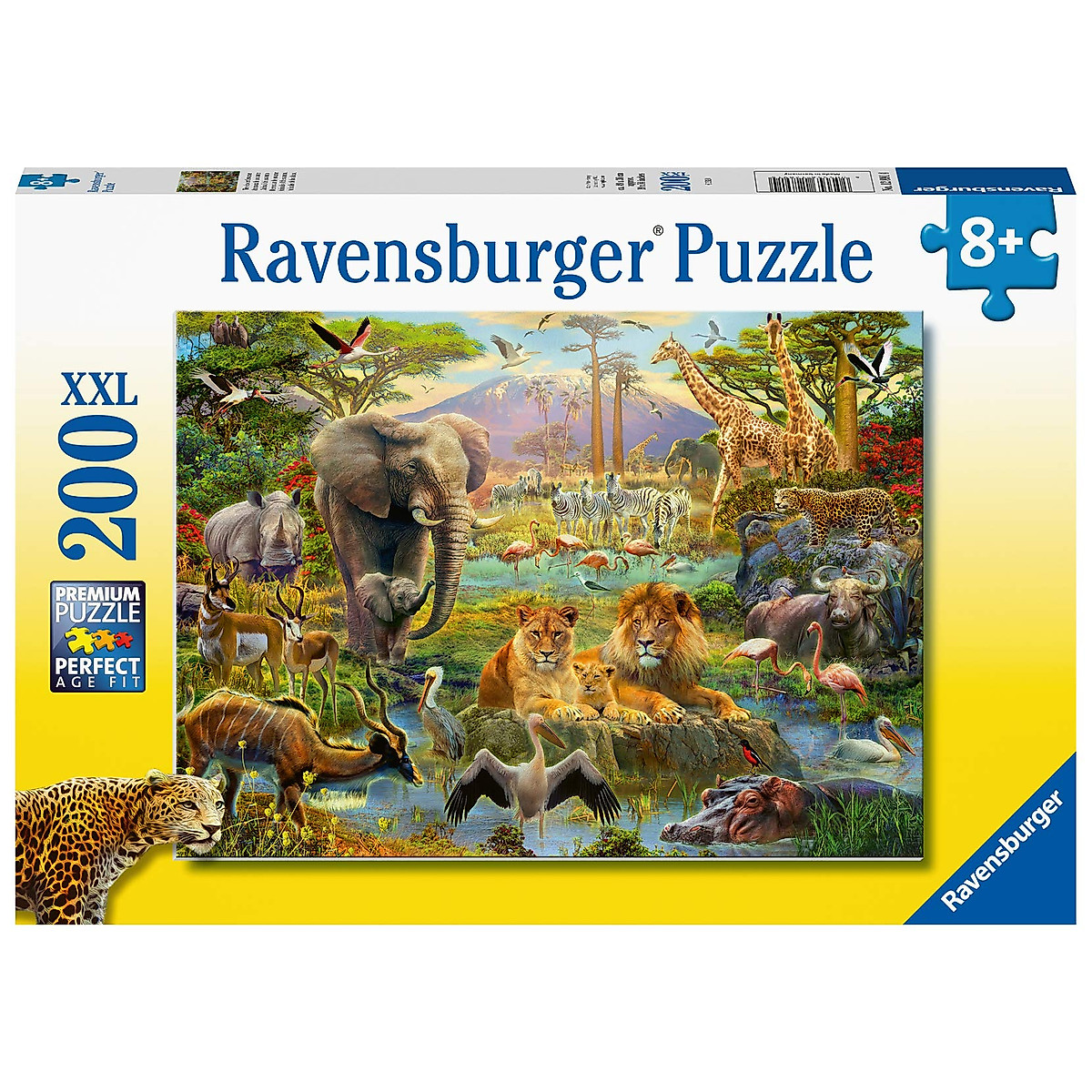 Ravensburger Animals of The Savannah Puzzle - 200 Unique Pieces | Kids' Educational Fun Puzzle Pieces | Sustainable FSC Certified Material | Ideal Family Activity