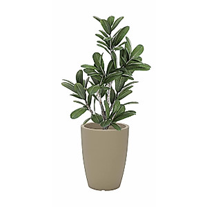 Tramontina Thai Plastic Planter, Beige, Diameter 50 x Height 67 cm, Weatherproof, Volume 84 litres