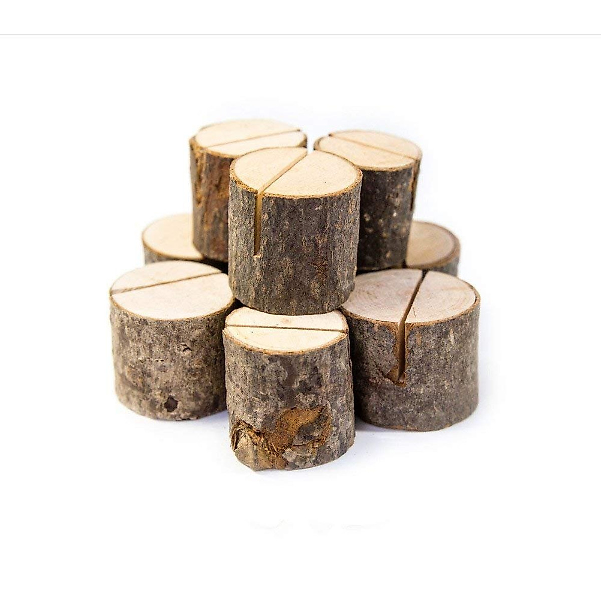 Rustic Wood Table Numbers Holder Wood Place Card Holder Party Wedding Table Name Card Holder Memo Note Card (20pcs)