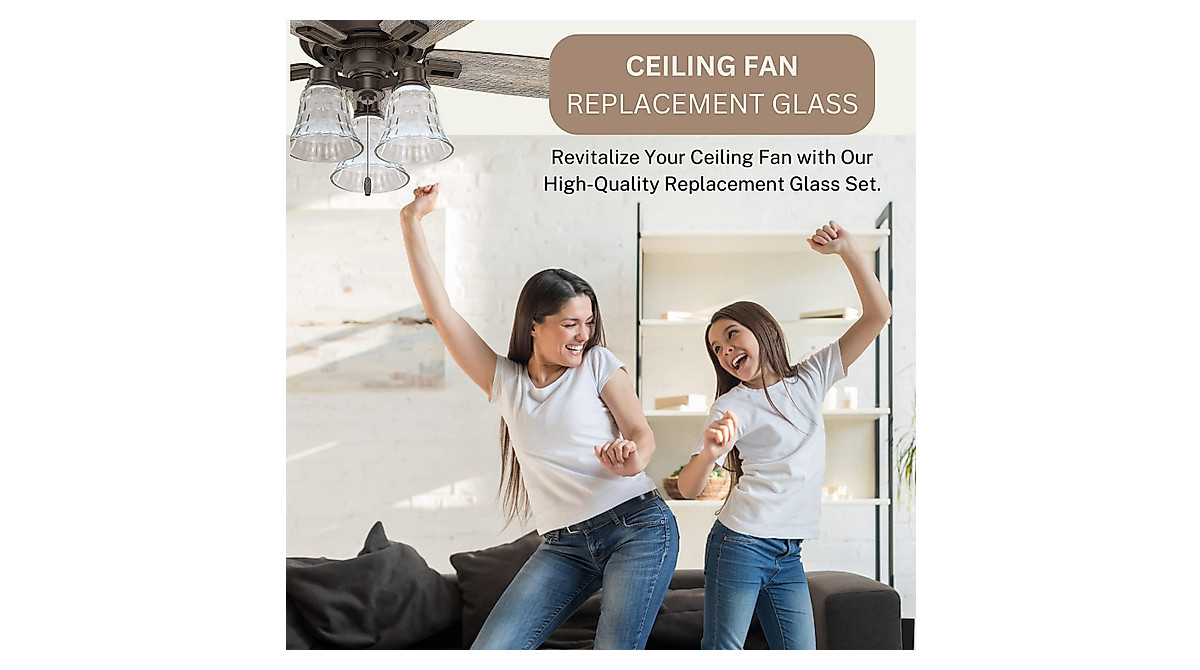 Upgrade Your Ceiling Fan with Clear Wave Light Covers