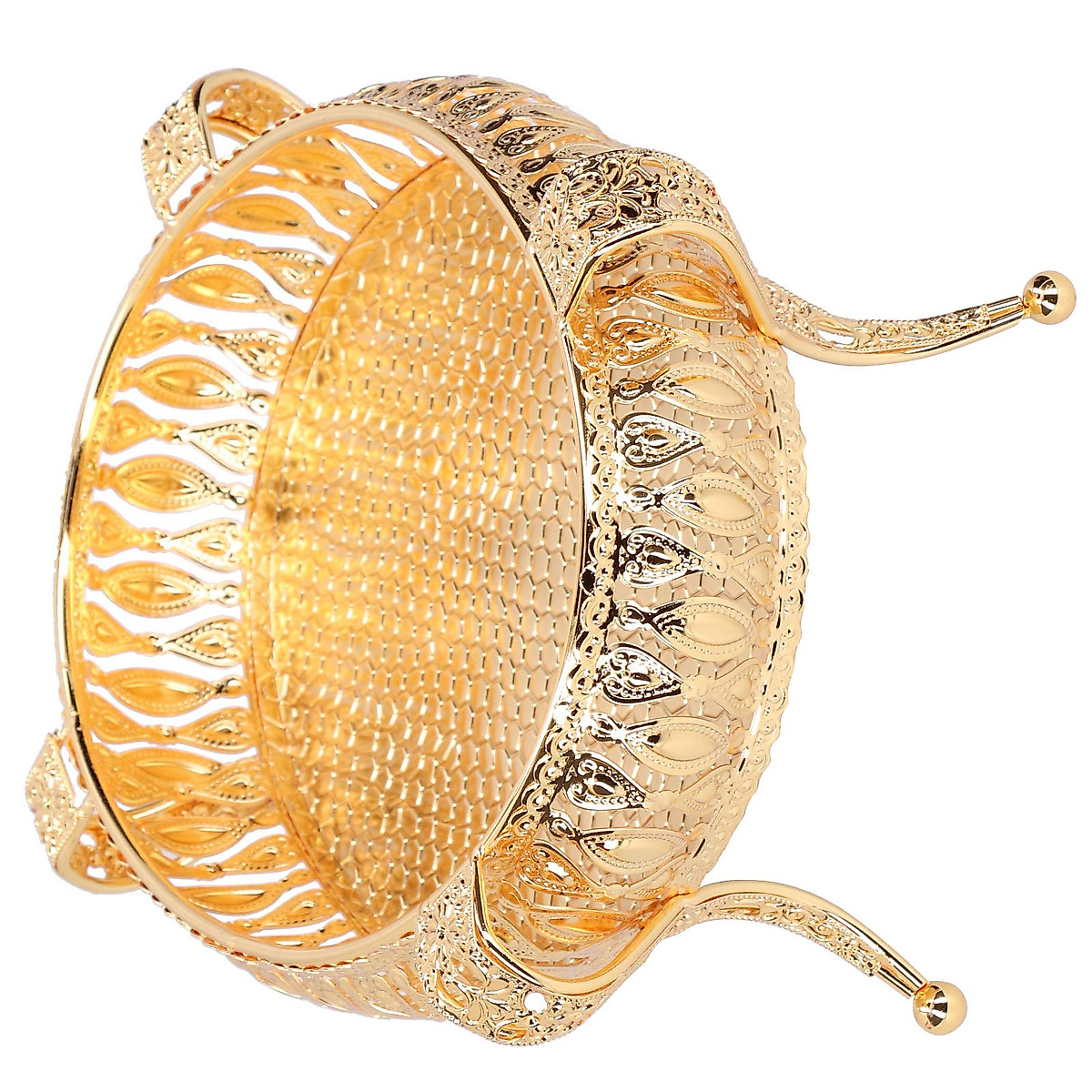 Fruit Tray, Food Dessert Storage Zinc Alloy Tray, Kitchens Food Tray Retro‑Style 8.4x6.4x4.2in for Daily Use Elegant Decorations