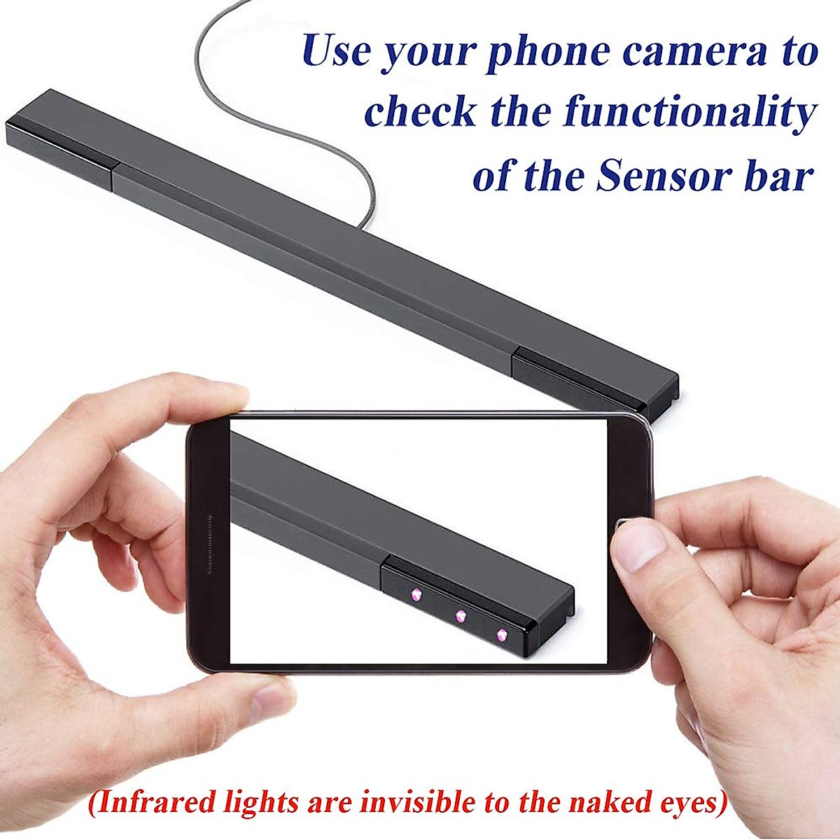 Replacement for Wii Sensor Bar Compatible with Wii U for Nintendo Wired Lnfrared Sensor Bar Wii Console Accessories