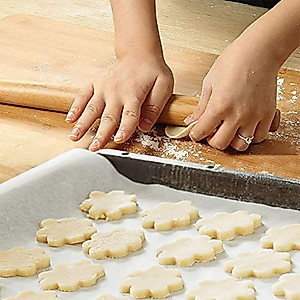 HONGLIDA Classic French Rolling Pins Bamboo Wooden Rolling Pin for Baking Pizza Dough Pie Cookie, 13-Inch