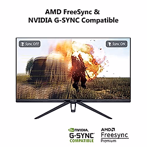 FYHXele 28" Gaming Monitor, 4K 144Hz Monitor, Fast IPS, 1ms, UHD 3840 * 2160 Computer Monitor with Remote, Free-sync, DSC, HDMI 2.1/2.0, DisplayPort 1.4, USB Type C, HDR400, VESA/Low Blue Light
